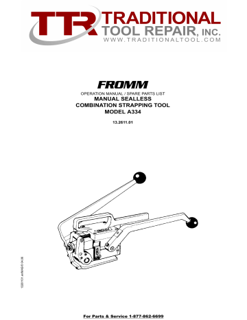 Fromm A334 Operation Manual & Spare Parts List | Manualzz