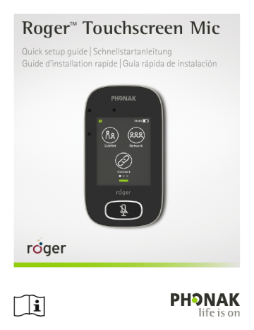 Phonak Roger Touchscreen Mic Owner Manual | Manualzz