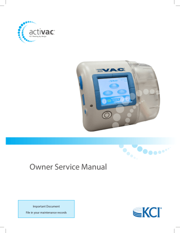 Therapy System Required Service Record. KCI ActiV.A.C. | Manualzz
