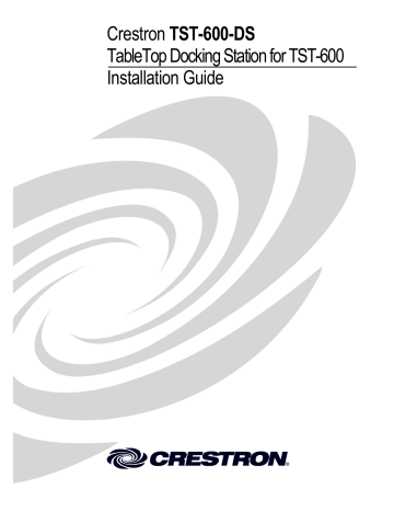 Crestron TST-600-DS Installation Manual | Manualzz