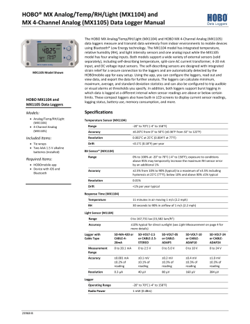 Hobo MX1104, MX1105 Manual | Manualzz