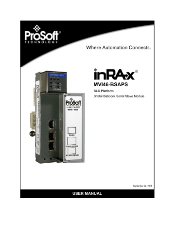 ProSoft inRAx MVI46-BSAPS User Manual | Manualzz