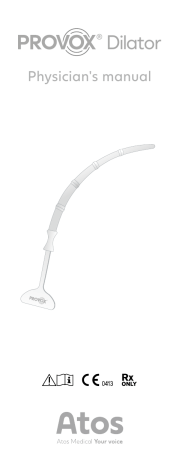 Atos 7211, Provox Dilator Physician's Manual | Manualzz