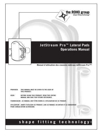 ROHO JetStream Pro Manual | Manualzz