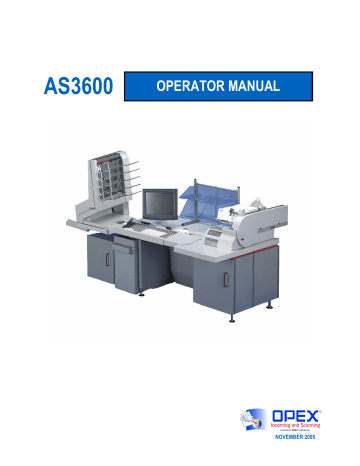 Opex AS3600 Operator's Manual | Manualzz