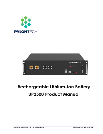 Pylontech UP2500 Product Manual | Manualzz