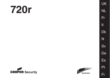 Cooper Security Scantronic 720r Manual do usuário | Manualzz