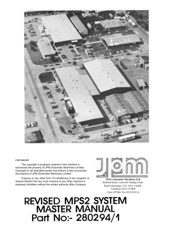 JPM MPS2 Manual | Manualzz