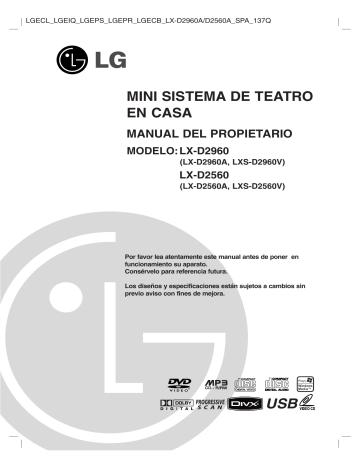 LG LX-D2960A El manual del propietario | Manualzz