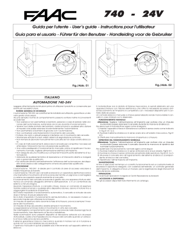 FAAC 740-24V User Manual | Manualzz