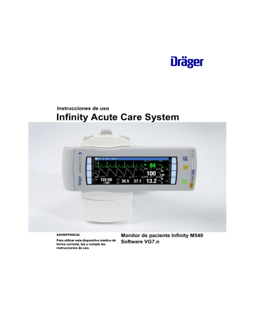 Dräger Infinity M500 Instrucciones de operación | Manualzz