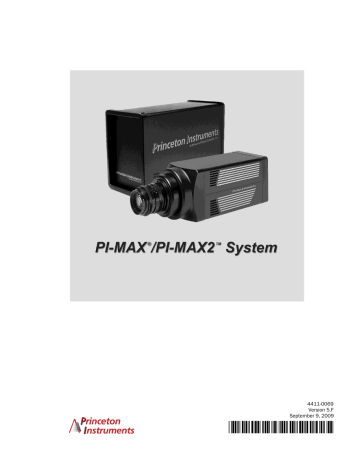 Princeton Instruments PI-MAX System, PI-MAX2 System Manual | Manualzz