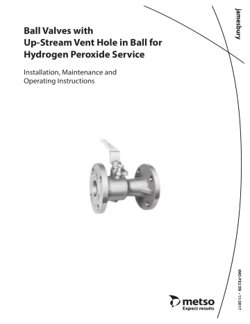 Metso Ball Valves Installation Maintenance And Operating Instructions ...