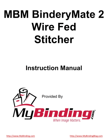 Samuel Strapping Systems ISP BinderyMate 2 305 Owner's Manual | Manualzz