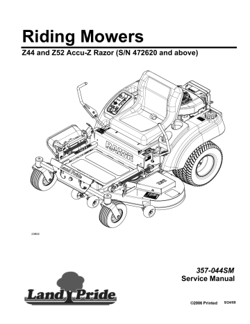 Land Pride 472620, Z44 Accu-Z Razor Service Manual | Manualzz
