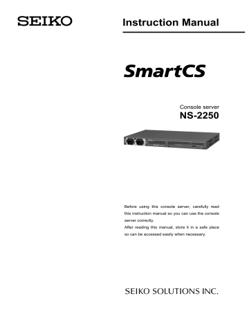 Seiko NS-2250 Instruction Manual | Manualzz