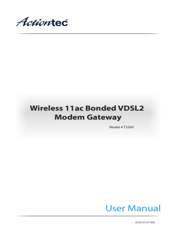 ActionTec T3260 User Manual | Manualzz