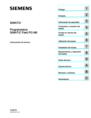 Siemens SIMATIC Field PG M6 Manual de usuario | Manualzz