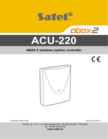 Satel ACU-220 Manual | Manualzz