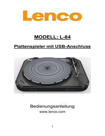 Lenco L-84 Bedienungsanleitung | Manualzz