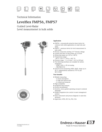 Endress+Hauser Levelflex FMP56, Levelflex FMP57 Manual | Manualzz