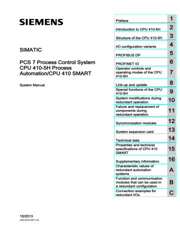 Siemens CPU 410 SMART System Manual | Manualzz
