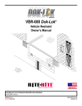 Rite-Hite VBR-600 Dok-Lok Install Manual | AI Chat | Manualzz