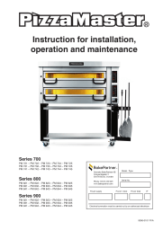 PizzaMaster PM 943 - Owner's manual, Installation, Use and Maintenance Manual
