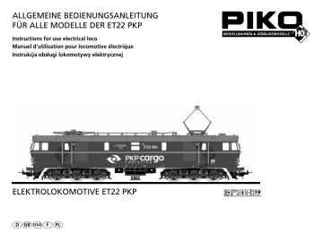 PIKO ET22 PKP Instructions For Use Manual | Manualzz