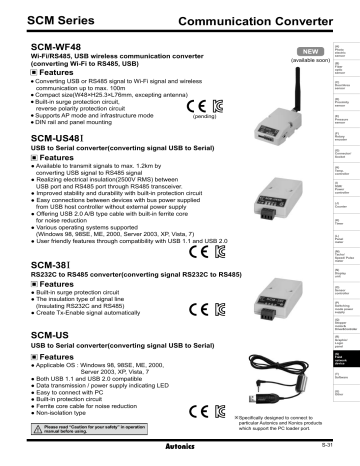 Autonics SCM-38I, SCM-US, SCM-US48I, SCM-WF48 Quick Manual | Manualzz