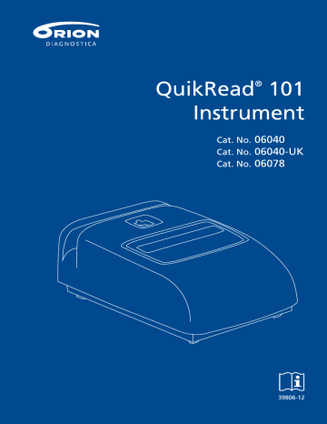 Orion Diagnostica QuikRead Instrument 101 Manual | Manualzz