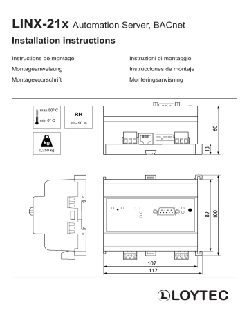 LOYTEC LINX-21 Series Installation Instructions | Manualzz