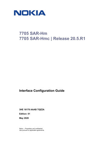 Nokia 7705 Interface Configuration Manual | Manualzz