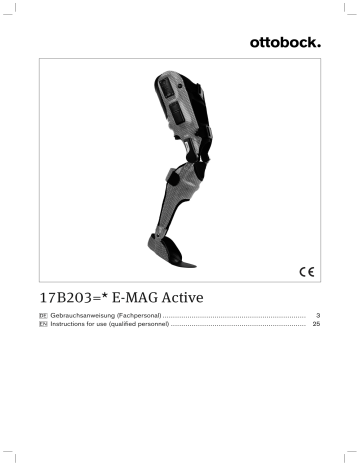 Otto Bock E-MAG Active 17B203 Instructions For Use Manual | Manualzz