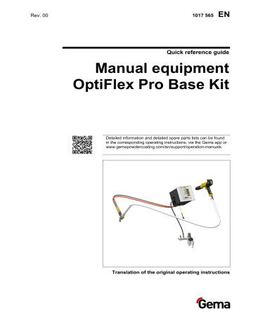 Gema OptiFlex Pro Base Kit Quick Reference Manual | Manualzz