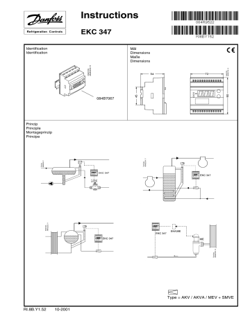 Danfoss EKC 347 Instructions Manual | Manualzz