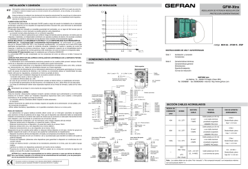 gefran GFW Xtra Power controller Guía de inicio rápido | Manualzz