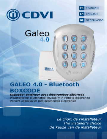 CDVI GALEO 4.0 - Bluetooth Installation Manual | Manualzz