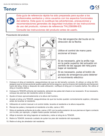 Arjo TENOR Guia de referencia | Manualzz