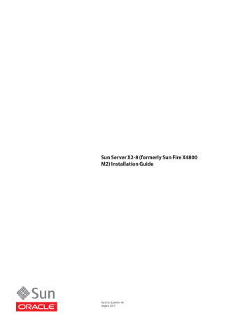 Sun Oracle Sun X2-8 Installation Manual | Manualzz