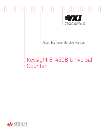 Keysight Technologies E1420B Assembly & Service Manual | Manualzz