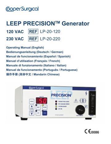 Cooper Surgical LEEP PRECISION LP-20-220 Bedienungsanleitung | Manualzz