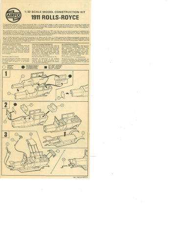 AIRFIX 1911 Rolls-Royce Bedienungsanleitung | Manualzz