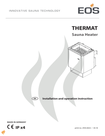 EOS THERMAT Installation And Operation Instruction Manual | Manualzz