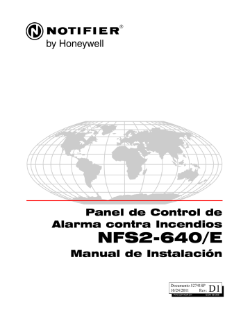 Honeywell Notifier NFS2-640/E Installation manual | Manualzz