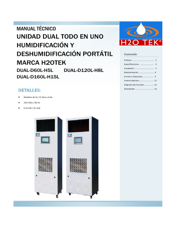 H2O TEK DUAL-D120L-H8L Manual de usuario | Manualzz