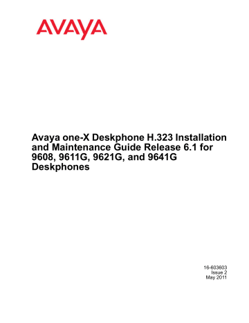 Avaya one-X 9611G Installation And Maintenance Manual | Manualzz