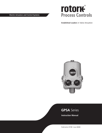rotork GPSA Series Instruction Manual | Manualzz