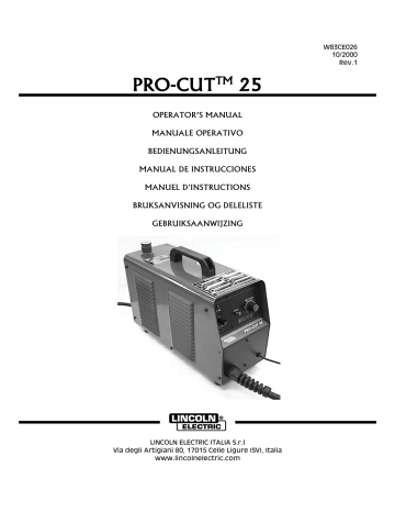 Lincoln Electric Pro-Cut 25 Benutzerhandbuch | Manualzz