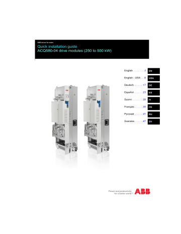 ABB ACQ580-04, ACS580-725A-4 Guía De Instalación Rápida | Manualzz